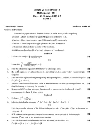 Maths paper class 12 maths paper class 12 | PDF