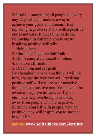 Self talk and why it matters | PDF