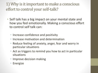 Self talk answers | PPTX