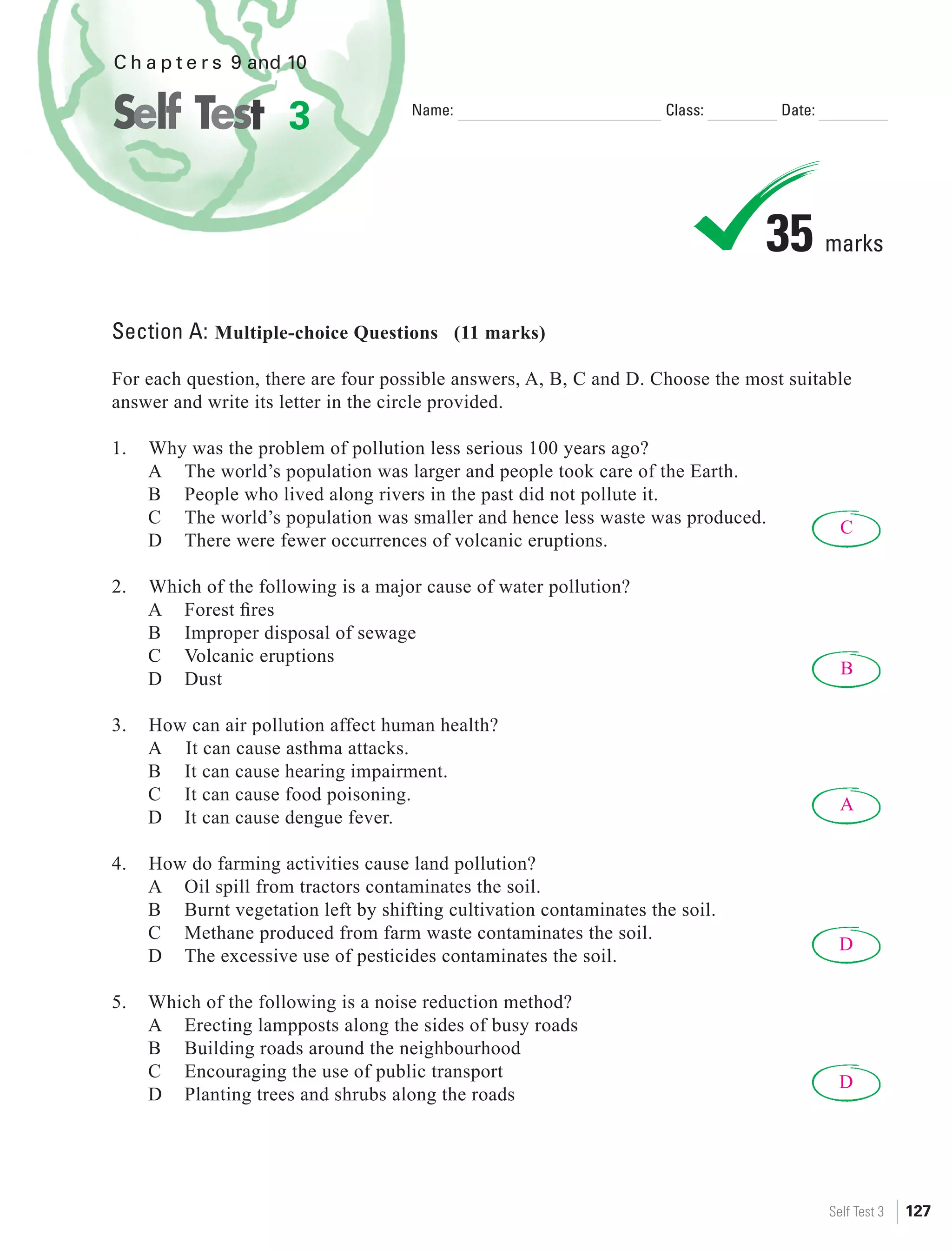 Self test 3 | PDF | Indoor Environmental Quality | Home & Garden