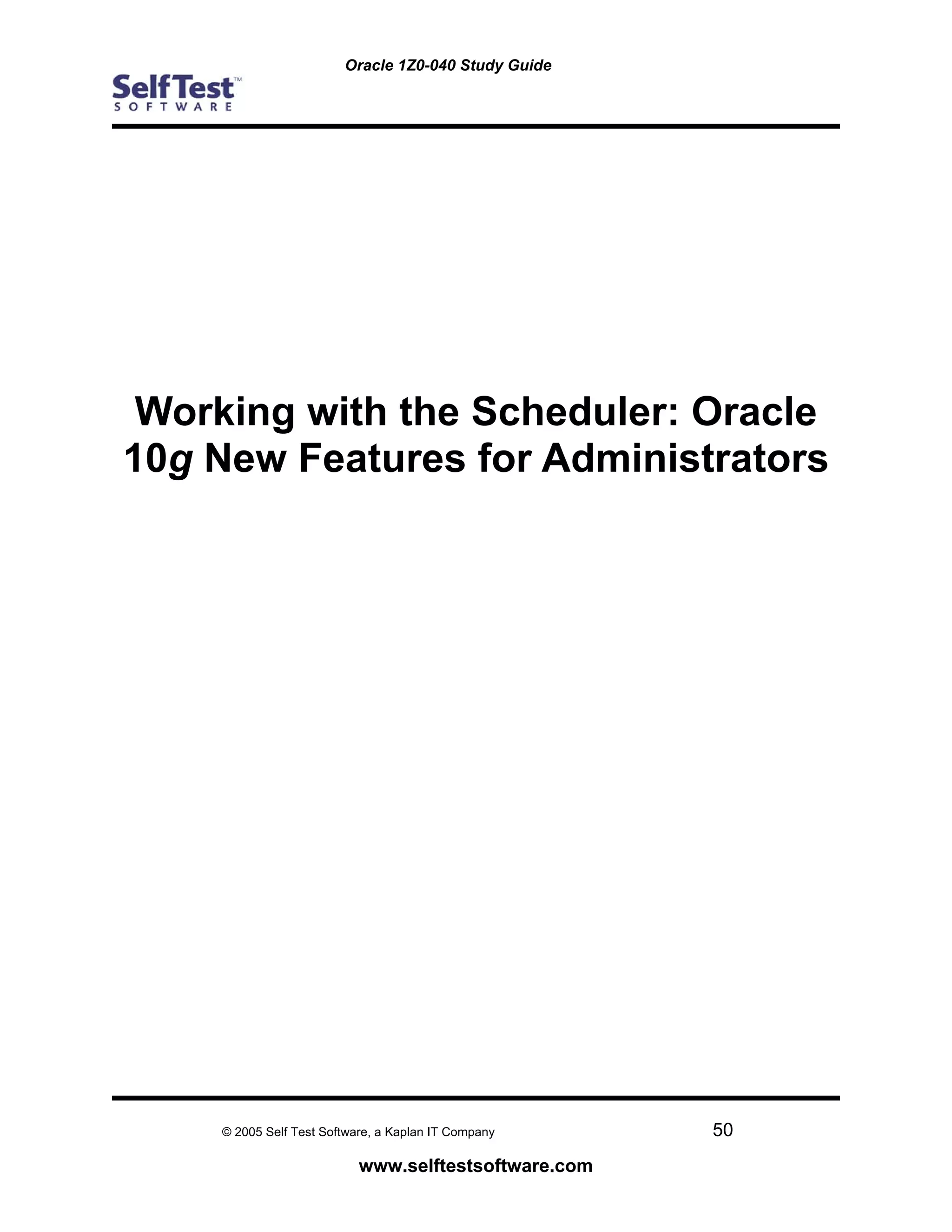 Self Test Study Guide Sample | PPT