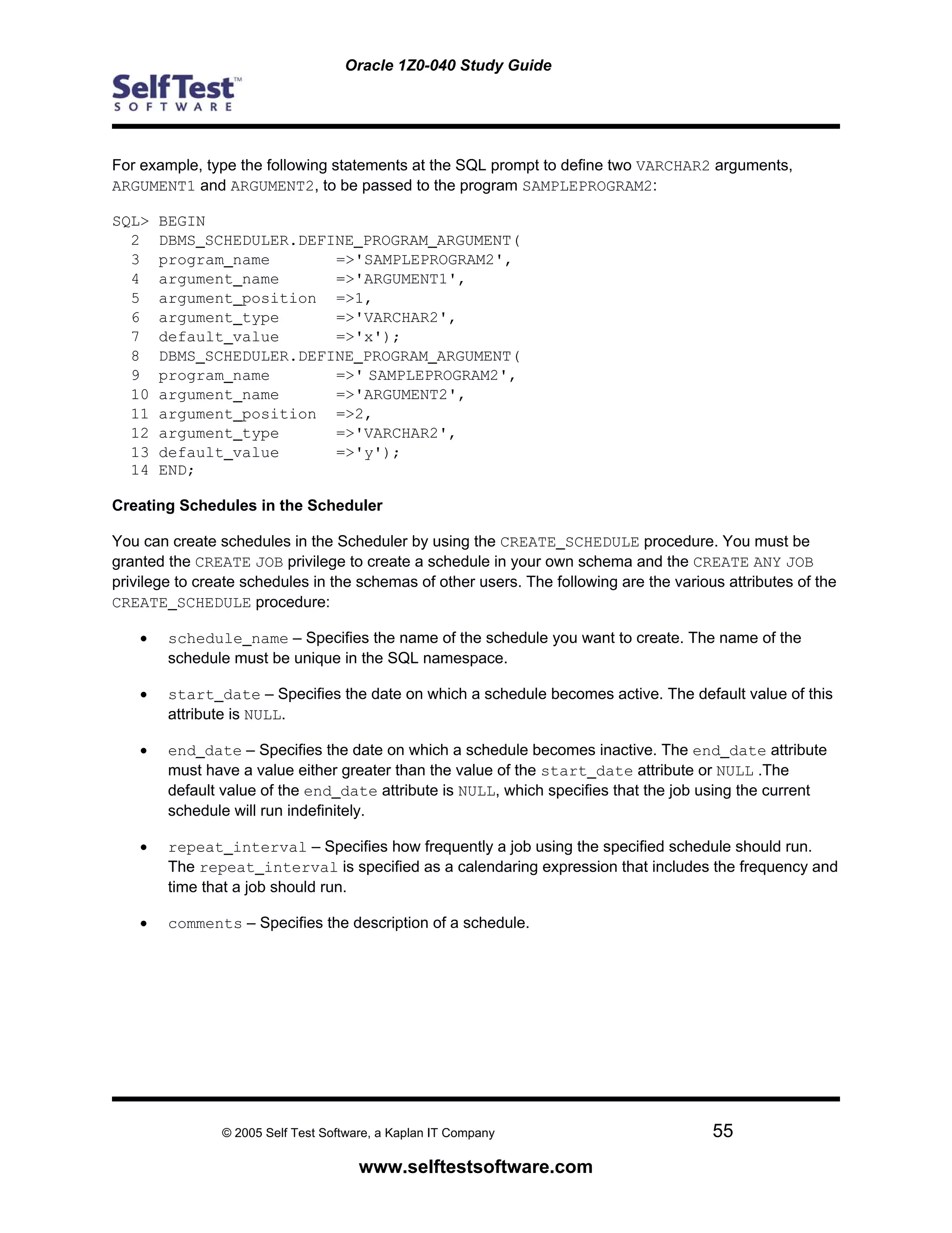 Self Test Study Guide Sample | PPT