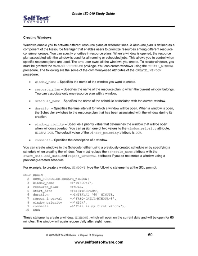 Self Test Study Guide Sample | PPT