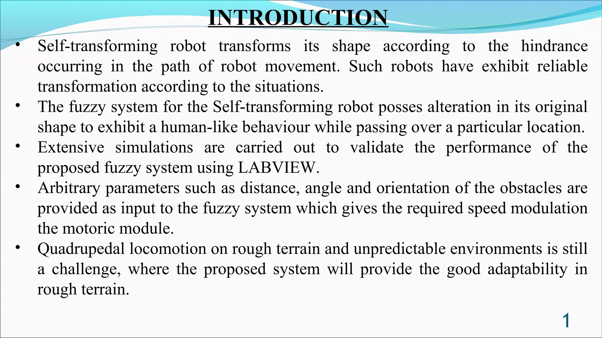 Fuzzy baesd Self transforming robot.ppt
