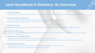 local anesthesia in dentistry terms and indications | PPT