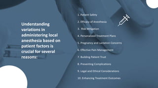 local anesthesia in dentistry terms and indications | PPTX
