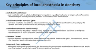 local anesthesia in dentistry terms and indications | PPT