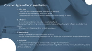 local anesthesia in dentistry terms and indications | PPT