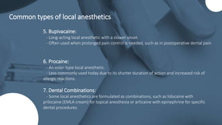 local anesthesia in dentistry terms and indications | PPT