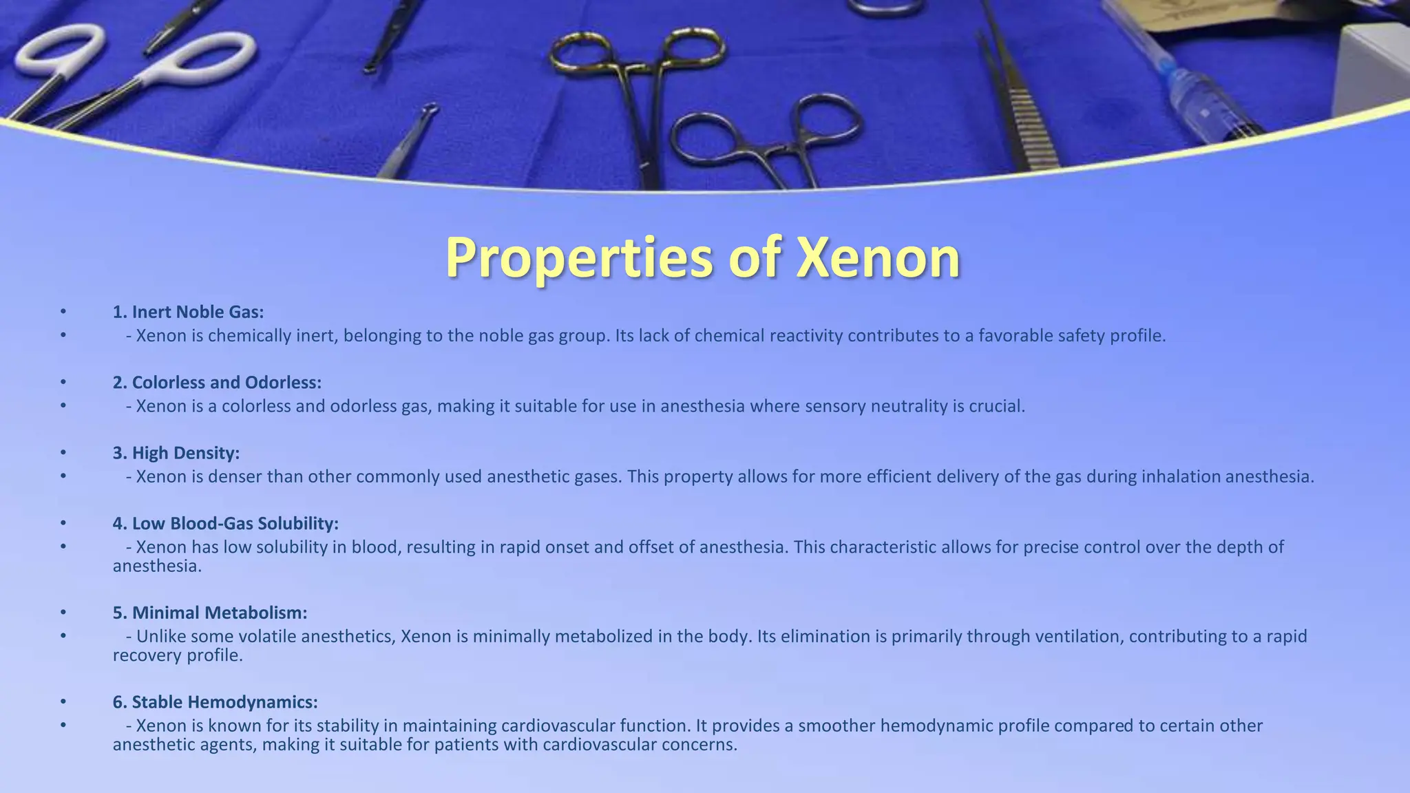 modern methods of general anesthesia by xenon | PPTX
