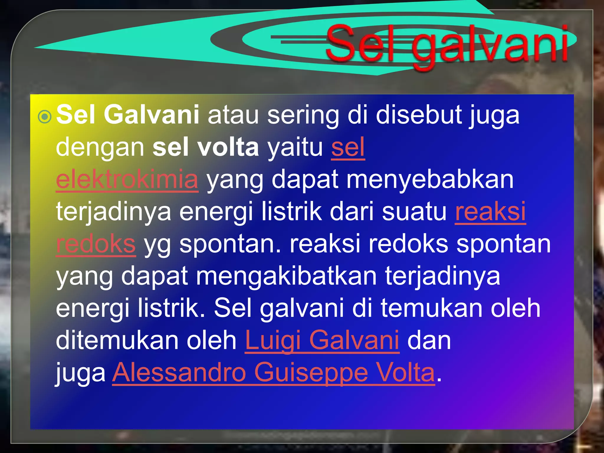 Sel galvani | PPTX