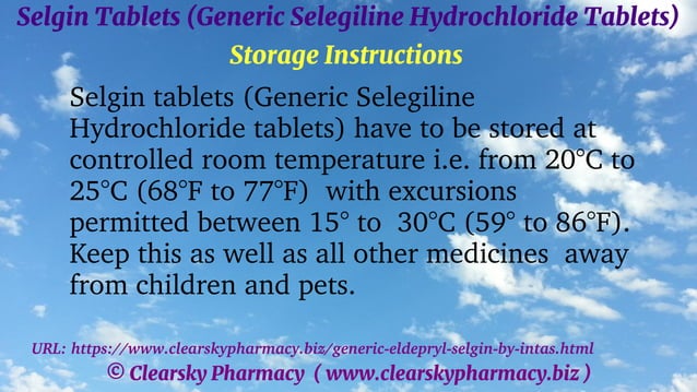 Selgin Tablets (Generic Selegiline Hydrochloride Tablets) | PPT