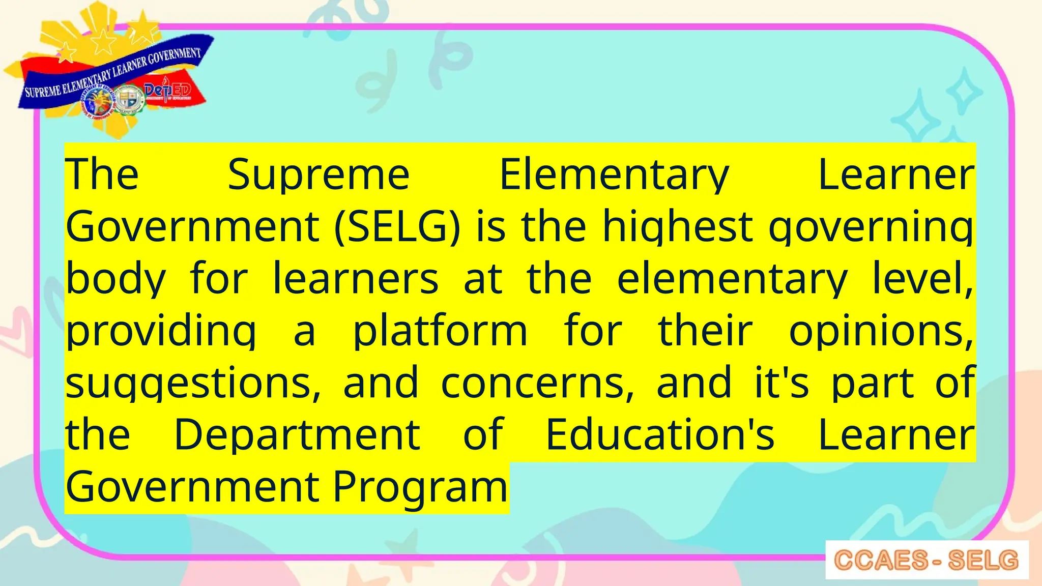 SELG Leadership training for new set of officers | PPTX