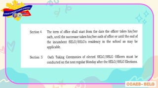 SELG Leadership training for new set of officers | PPTX