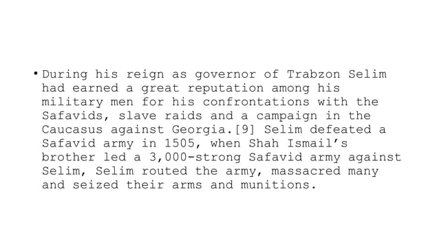 known as Selim the Grim or Selim the Resolute | PPTX | Islam | Religion ...