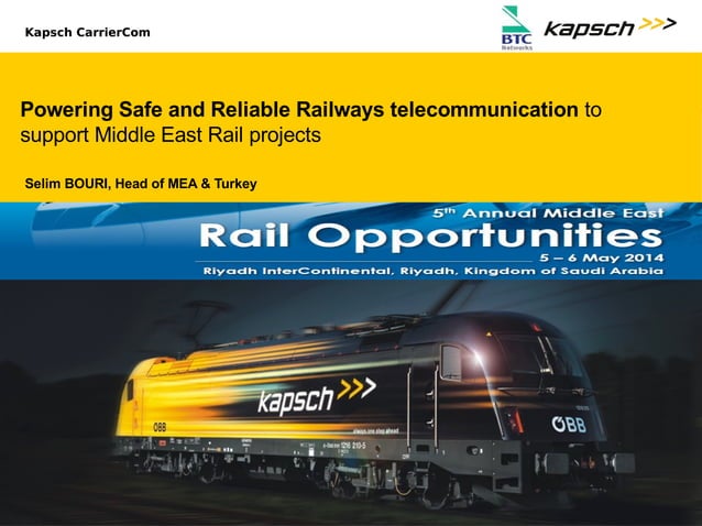 Powering Safe and Reliable Railways telecommunication to support Middle ...
