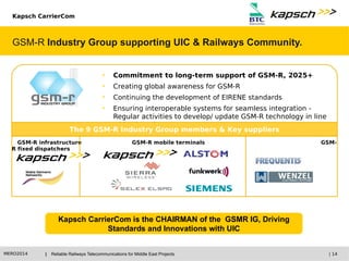 Powering Safe and Reliable Railways telecommunication to support Middle ...