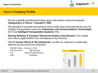 Powering Safe and Reliable Railways telecommunication to support Middle East Rail projects | PPT