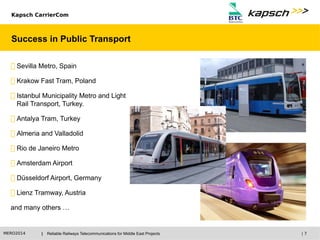 Powering Safe and Reliable Railways telecommunication to support Middle East Rail projects | PPT