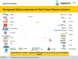 Powering Safe and Reliable Railways telecommunication to support Middle East Rail projects | PPT