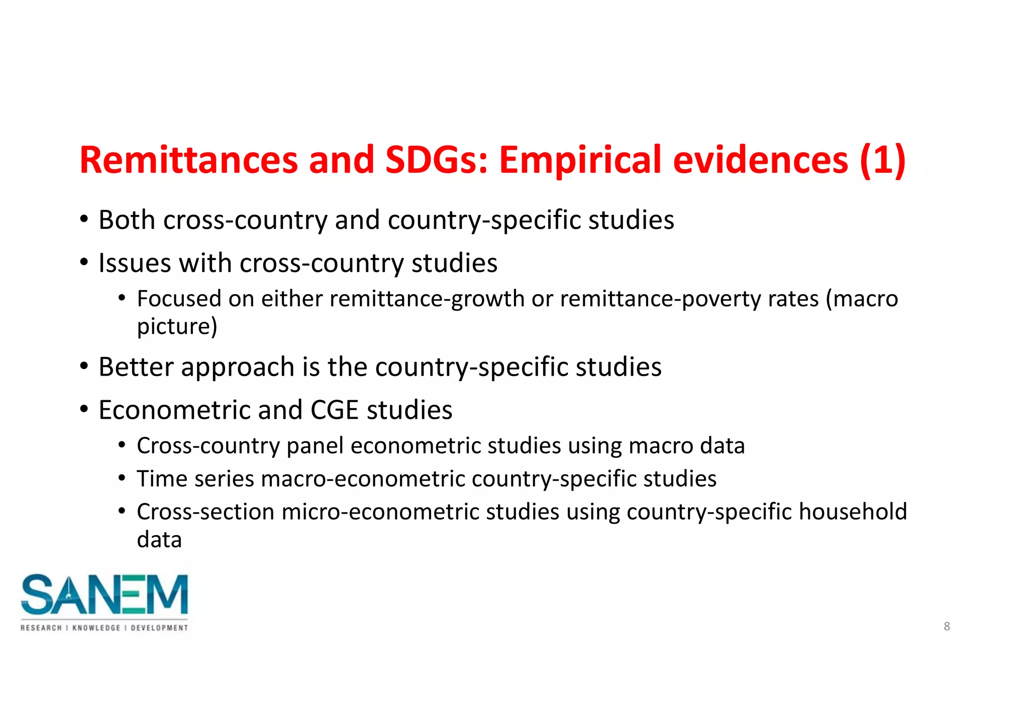 The Role of Remittances in Implementing the SDGs | PDF