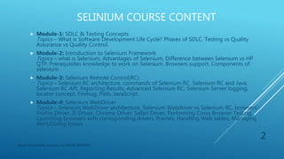 Selinium training | PPTX