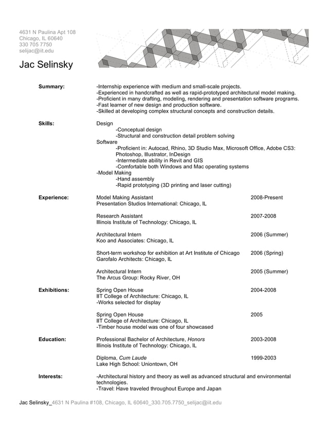 Selinsky Resume | PDF | Technology & Computing