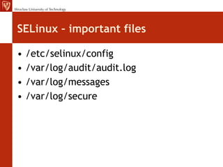 [Wroclaw #3] SELinux 101 | PDF