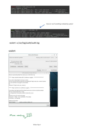 Linux Security with SElinux | PDF