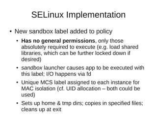 Secure and Simple Sandboxing in SELinux | PDF | Operating Systems | Computer Software and ...