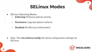SELinux Basics: Managing SELinux Modes and Context - RHCSA+.pdf