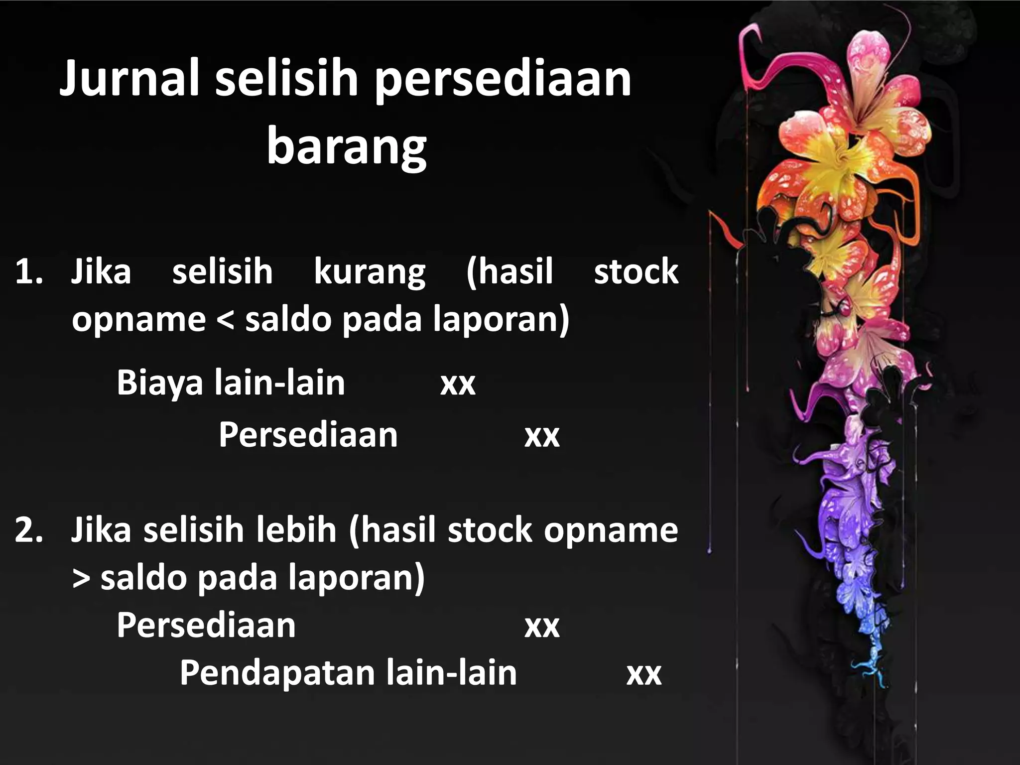 Selisih persediaan barang dagang | PPTX