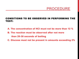 Seliwanoff & Benedicts Test | PPTX