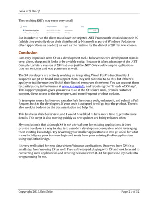 SELJE - Look at X Sharp.pdf | Programming Languages | Computing