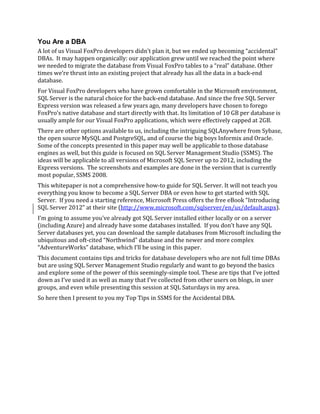 Selje_SSMS for the Accidental DBA.pdf