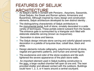 Seljuk architecture ppt | PPTX