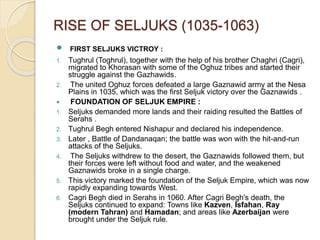 Seljuk architecture ppt | PPTX