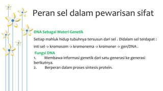 biologi sel struktur dan fungsi lengkap | PPTX