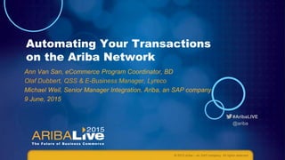 Automating Your Transactions on the Ariba Network | PPT