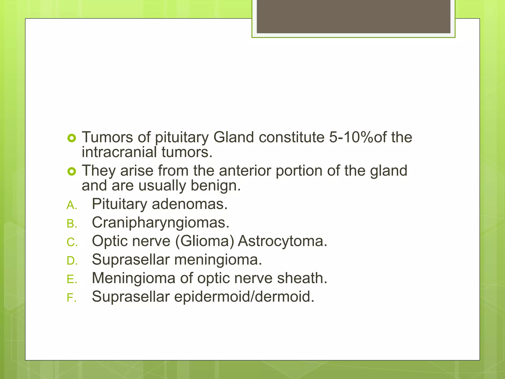 Sellar/ suprasellar tumors | PPTX