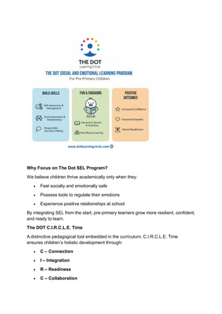 SEL Education for Pre primary Children and Kindergarten | PDF