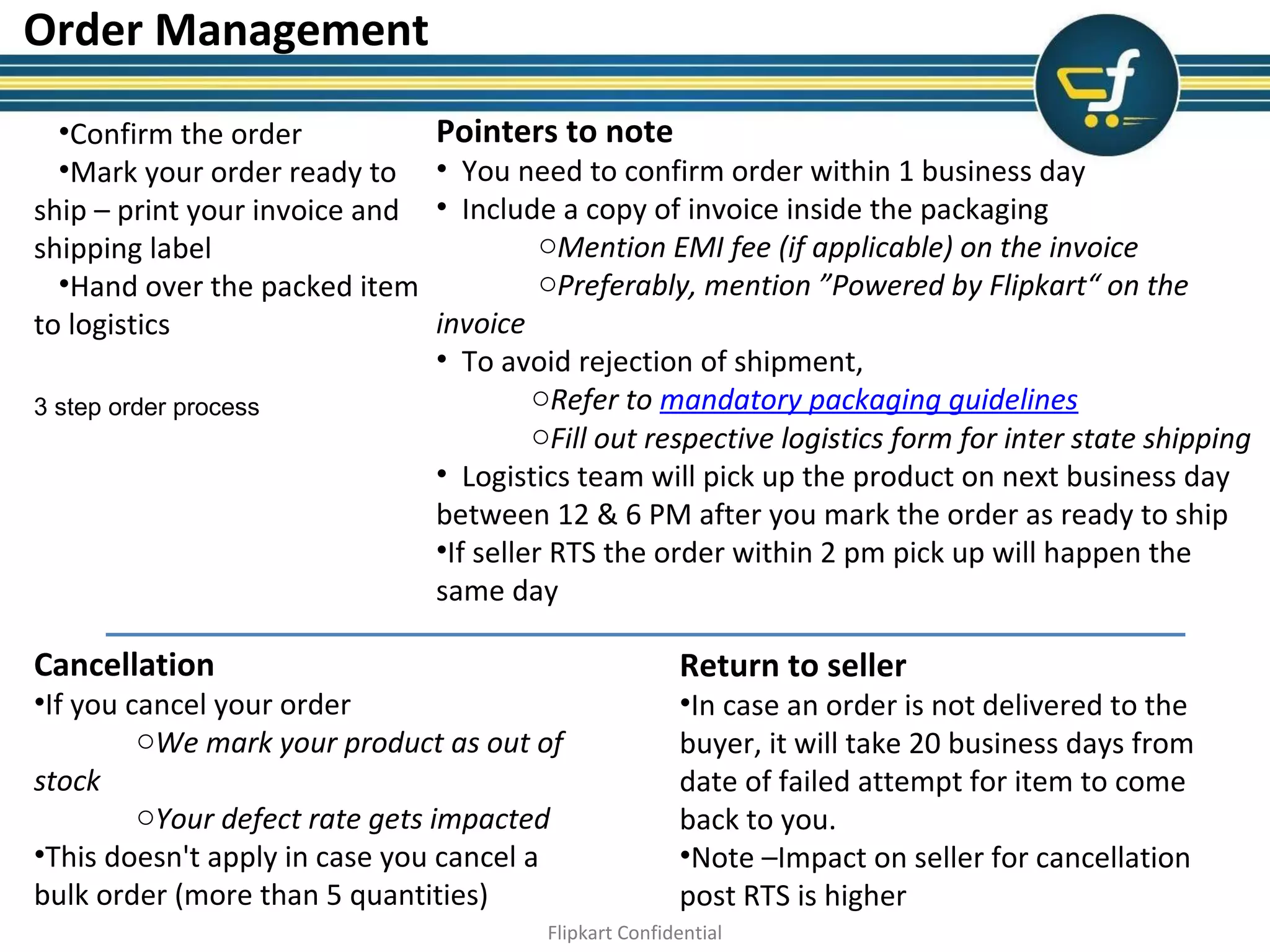 Flipkart Marketplace – Seller policies | PPT