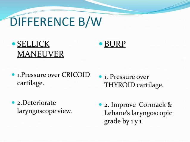 sellick maneuver, BURP , OELM | PPTX