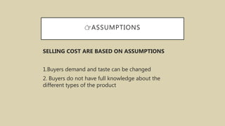Selling cost, meaning, equilibrium firm of selling cost | PPT