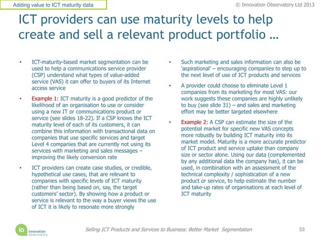 Selling ICT Services to Business - Better Market Segmentation | PPT