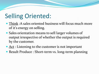 Selling oriented | PPTX