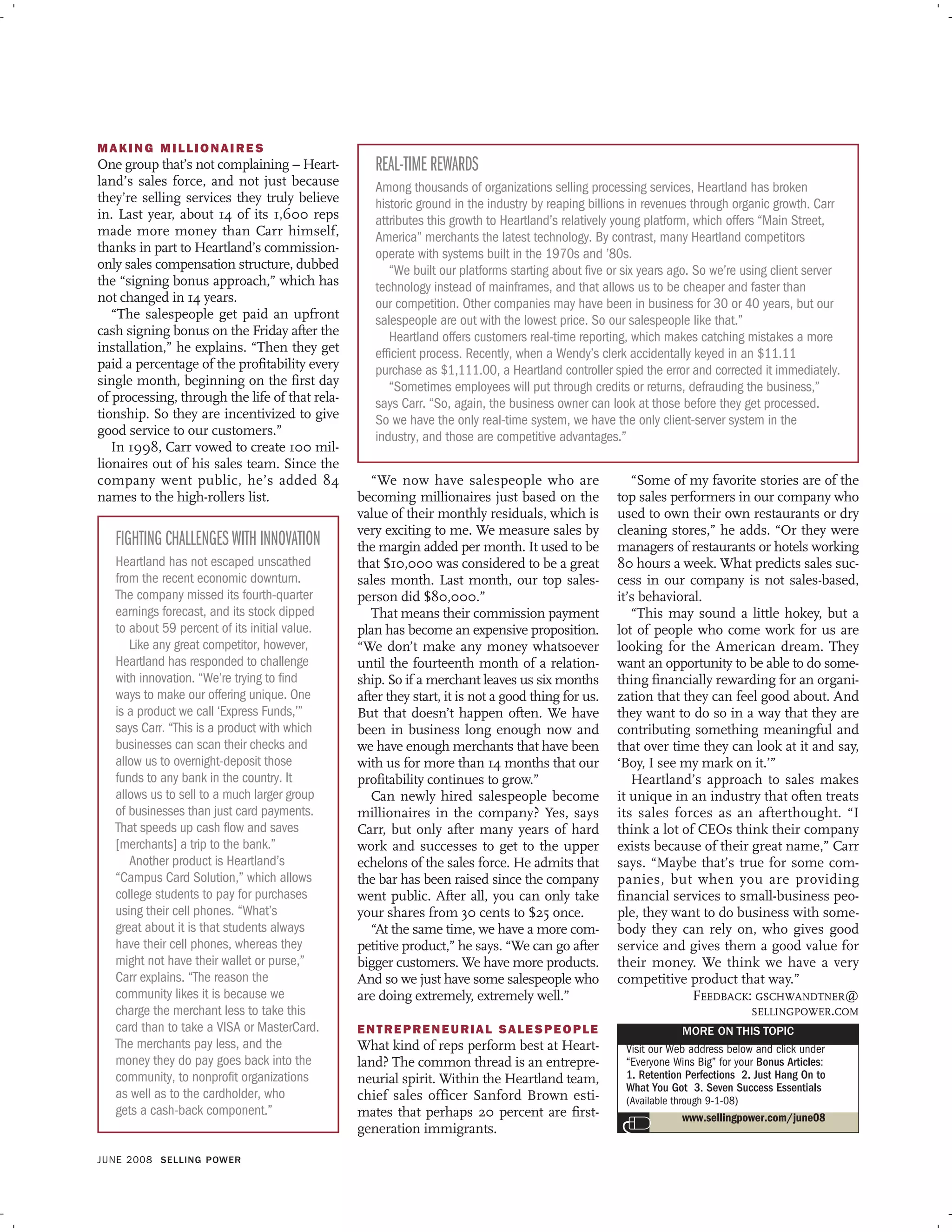 Selling Power Magazine Heartland Article | PDF