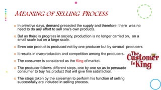 Selling process ppt by varsha | PPTX