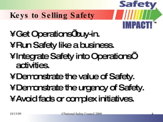 Selling Safety In Tough Times | PPT