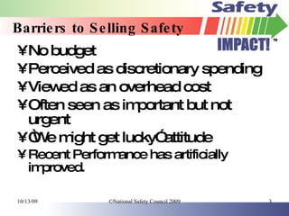 Selling Safety In Tough Times | PPT